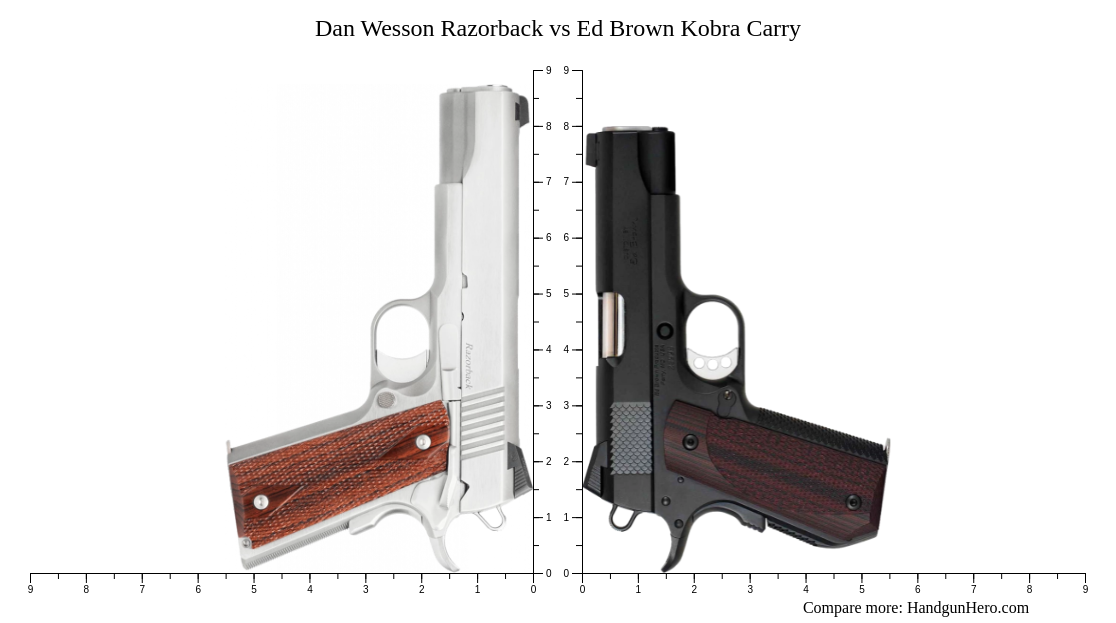 Dan Wesson Razorback vs Ed Brown Kobra Carry size comparison | Handgun Hero