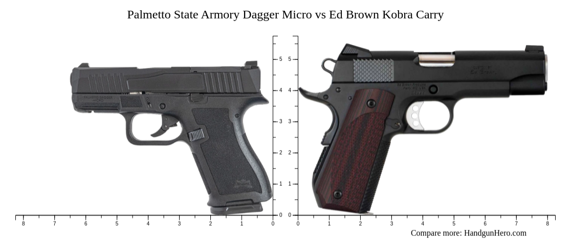 Palmetto State Armory Dagger Micro vs Ed Brown Kobra Carry size ...