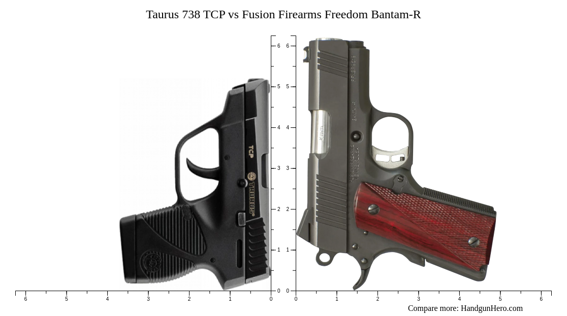 Taurus 738 TCP vs Fusion Firearms Freedom Bantam-R size comparison ...