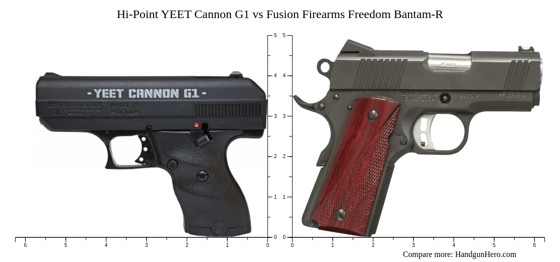 Hi-Point YEET Cannon G1 vs Fusion Firearms Freedom Bantam-R size ...