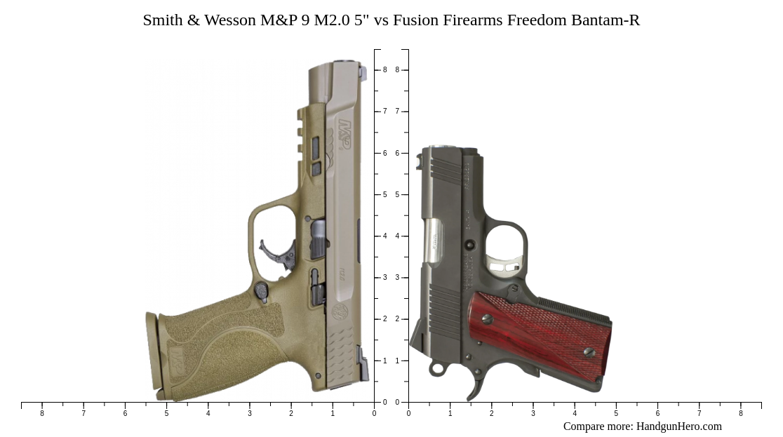 Smith & Wesson M&P 9 M2.0 5" vs Fusion Firearms Freedom Bantam-R size ...