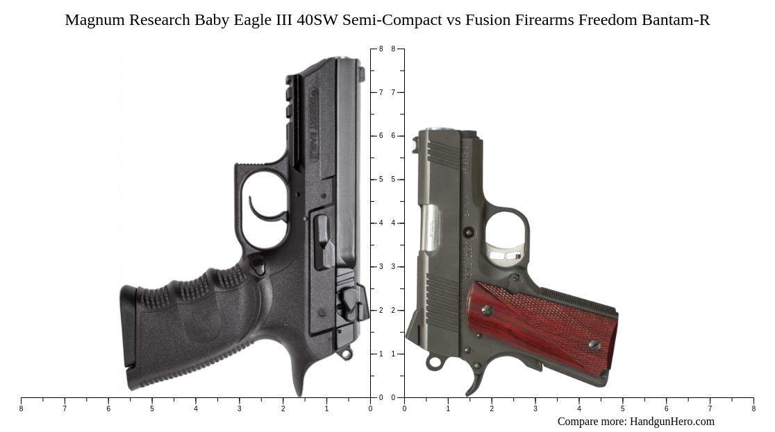 Magnum Research Baby Eagle III 40SW Semi-Compact vs Fusion Firearms ...