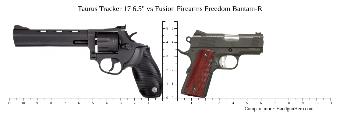 Taurus Tracker 17 6.5" vs Fusion Firearms Freedom Bantam-R size ...