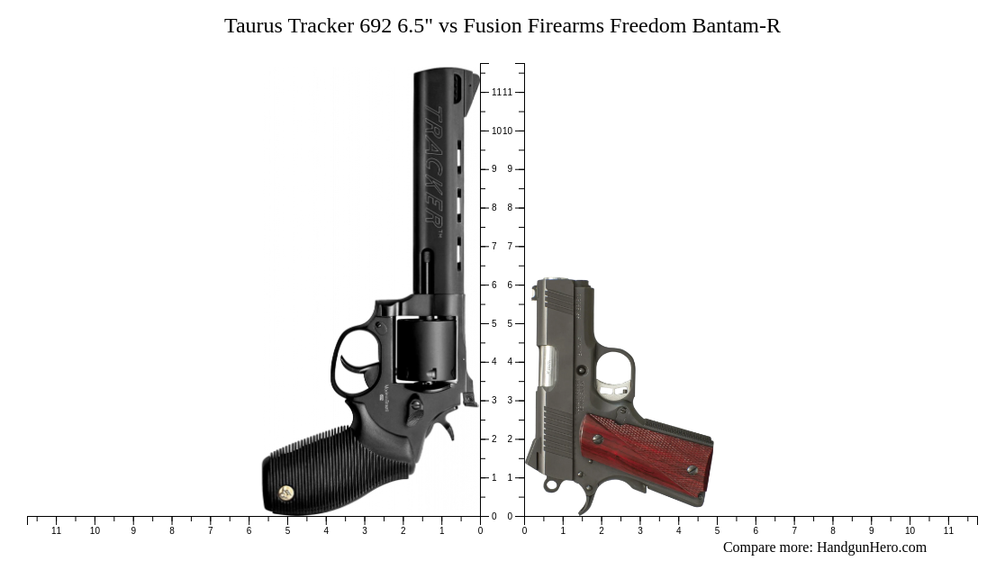 Taurus Tracker 692 6.5" vs Fusion Firearms Freedom Bantam-R size ...