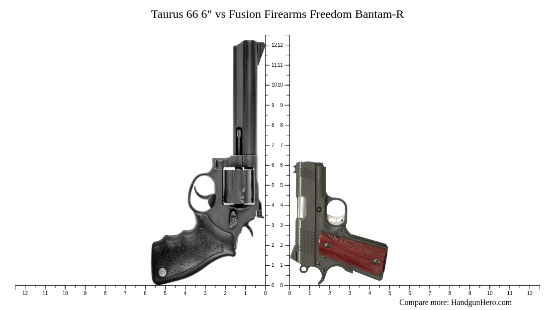 Taurus 66 6" vs Fusion Firearms Freedom Bantam-R size comparison ...