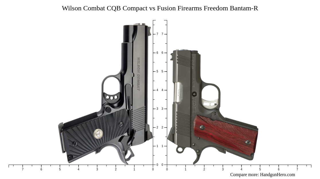 Wilson Combat CQB Compact vs Fusion Firearms Freedom Bantam-R size ...