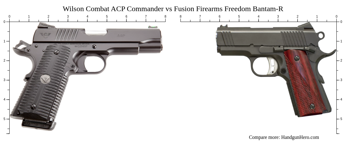 Wilson Combat ACP Commander vs Fusion Firearms Freedom Bantam-R size ...