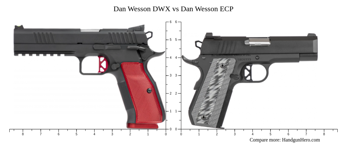Dan Wesson DWX vs Dan Wesson ECP size comparison | Handgun Hero