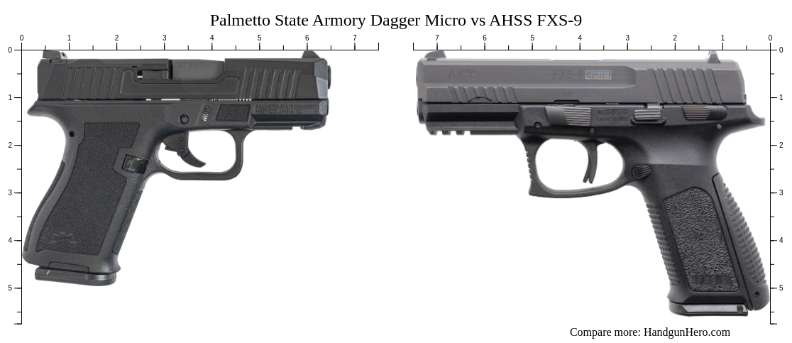Palmetto State Armory Dagger Micro vs AHSS FXS-9 size comparison ...