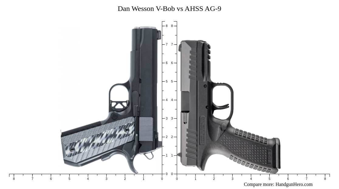 Dan Wesson V-Bob vs AHSS AG-9 size comparison | Handgun Hero