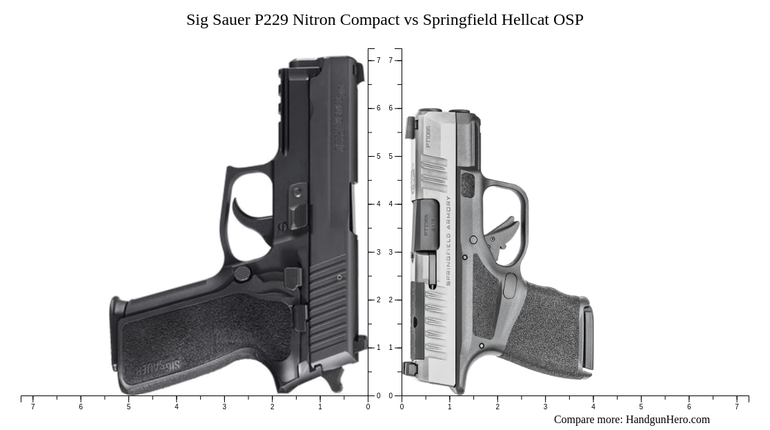 Sig Sauer P229 Nitron Compact vs Springfield Hellcat OSP size ...