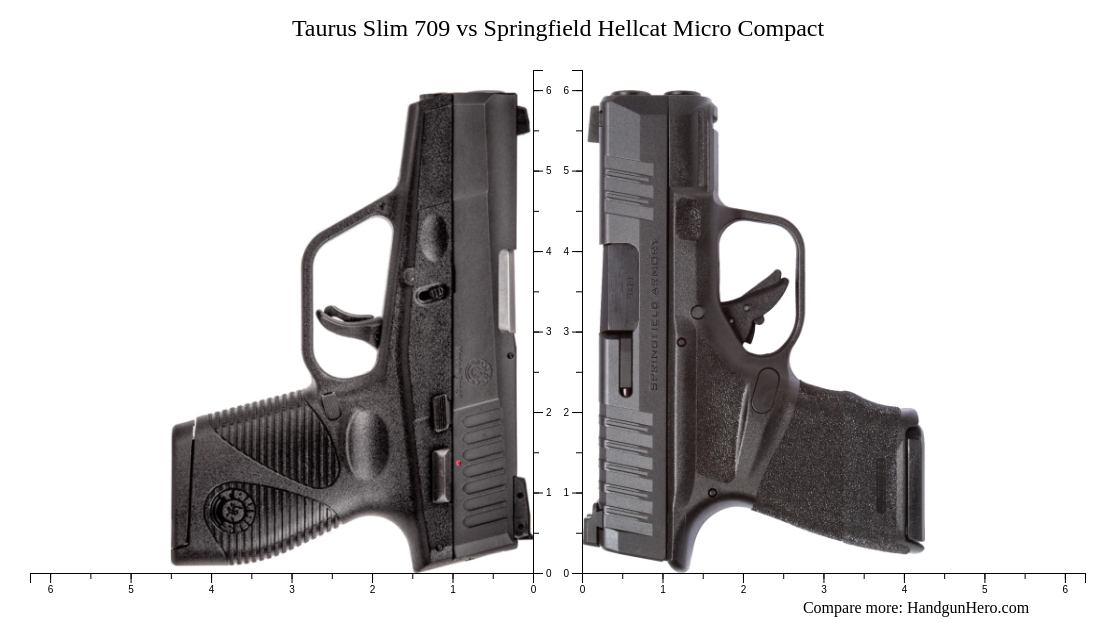 Springfield Hellcat Micro Compact vs Taurus Slim 709 vs Palmetto State ...