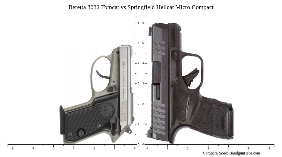 Beretta 3032 Tomcat vs Springfield Hellcat Micro Compact vs Smith ...