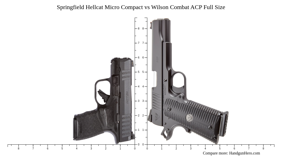 Springfield Hellcat Micro Compact vs Wilson Combat ACP Full Size size ...