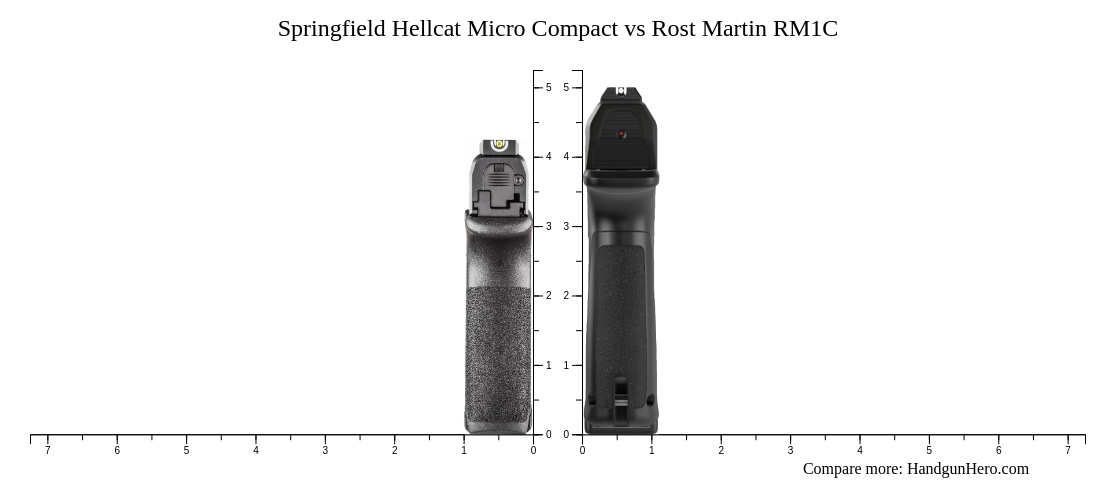 Springfield Hellcat Micro Compact vs Rost Martin RM1C size comparison ...