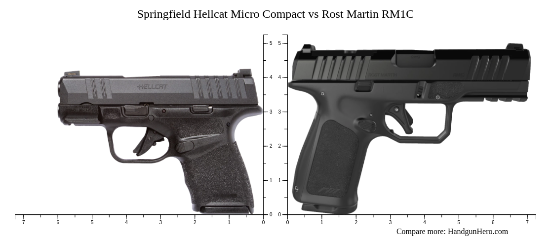 Springfield Hellcat Micro Compact vs Rost Martin RM1C size comparison ...