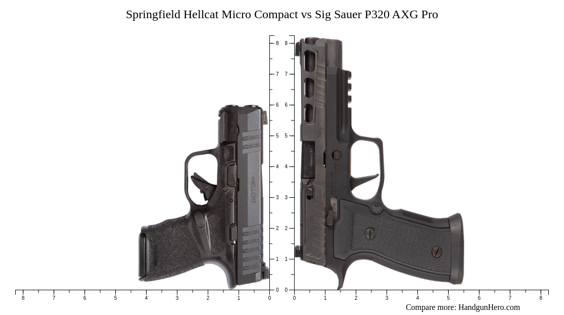 Springfield Hellcat Micro Compact vs Sig Sauer P320 AXG Pro size ...
