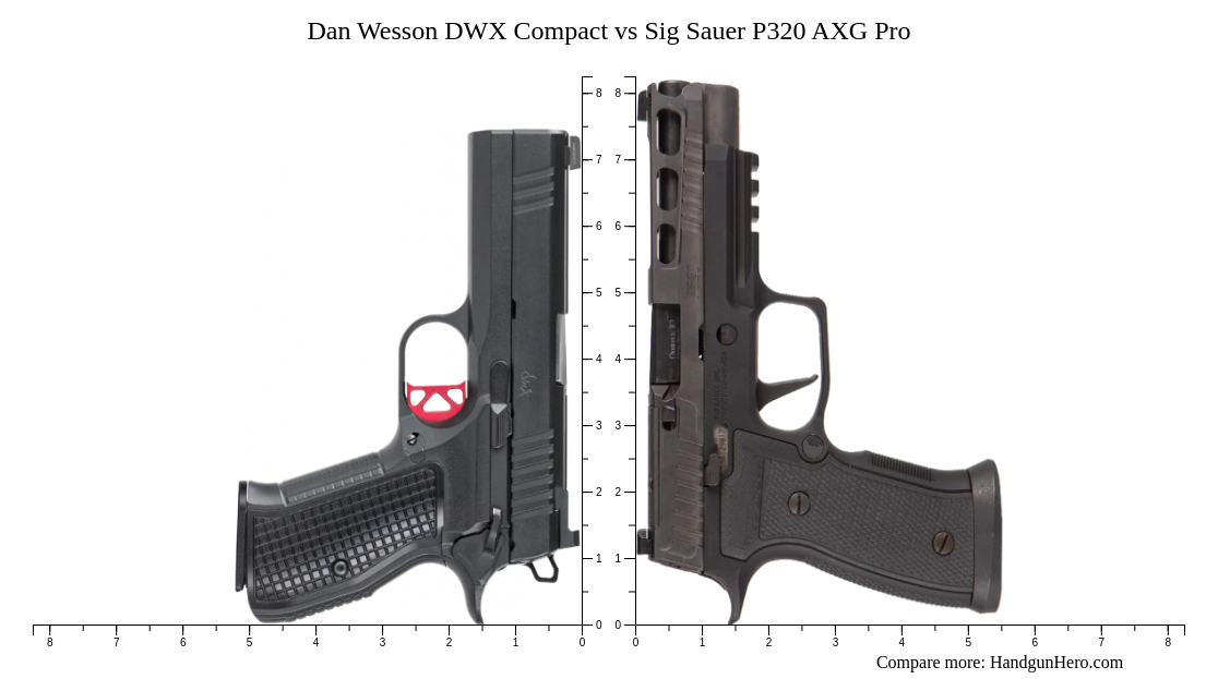 Dan Wesson DWX Compact vs Sig Sauer P320 AXG Pro size comparison ...