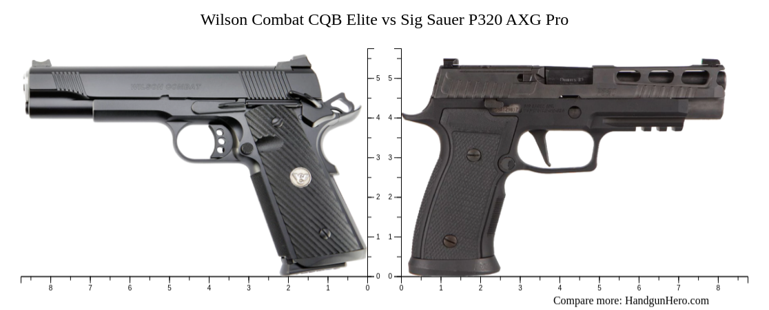 Wilson Combat CQB Elite vs Sig Sauer P320 AXG Pro size comparison ...