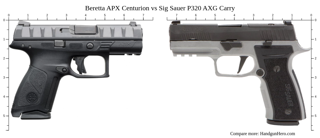 Beretta APX Centurion vs Sig Sauer P320 AXG Carry size comparison ...