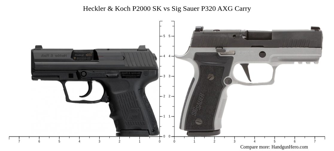 Heckler & Koch P2000 SK vs Sig Sauer P320 AXG Carry size comparison ...