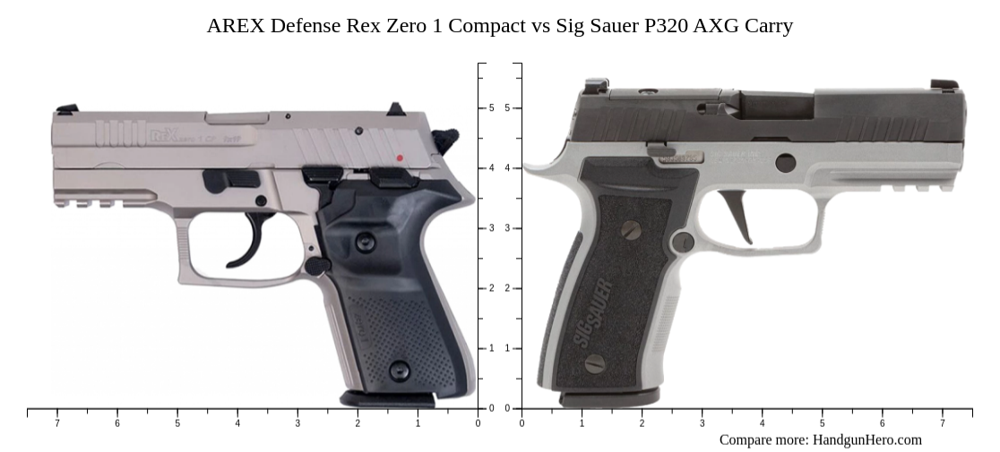 AREX Defense Rex Zero 1 Compact vs Sig Sauer P320 AXG Carry size ...