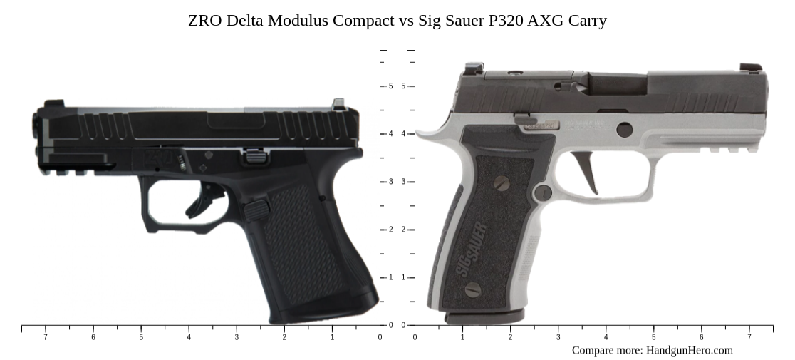 ZRO Delta Modulus Compact vs Sig Sauer P320 AXG Carry size comparison ...