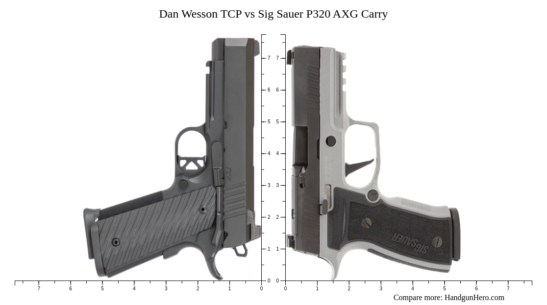 Dan Wesson TCP vs Sig Sauer P320 AXG Carry size comparison | Handgun Hero