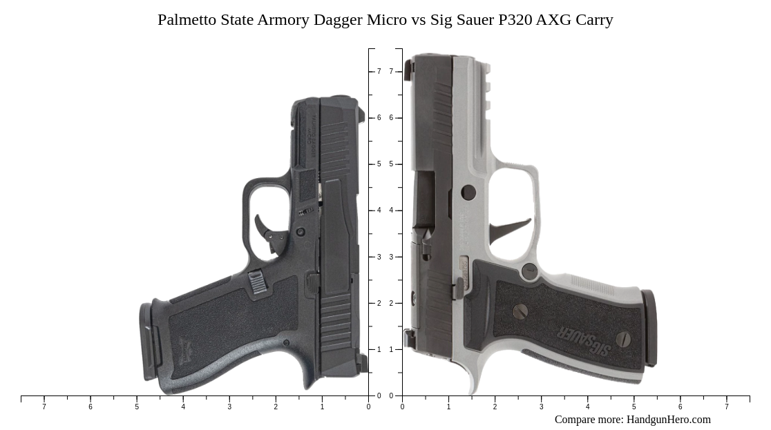 Palmetto State Armory Dagger Micro vs Sig Sauer P320 AXG Carry size ...