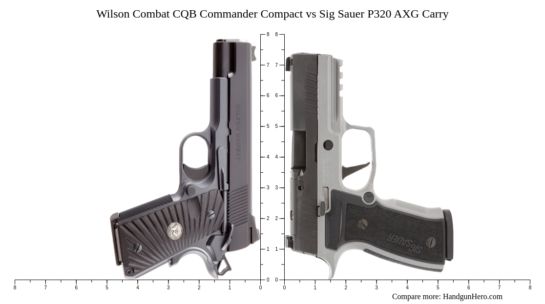 Wilson Combat CQB Commander Compact vs Sig Sauer P320 AXG Carry size ...