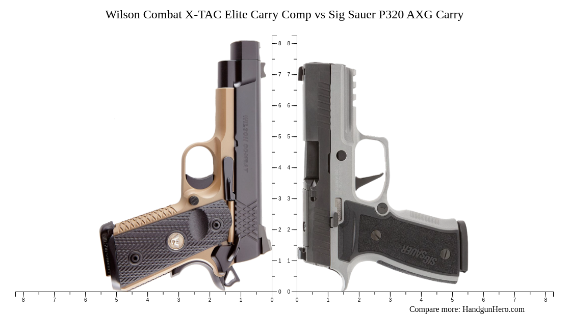 Wilson Combat X-TAC Elite Carry Comp vs Sig Sauer P320 AXG Carry size ...