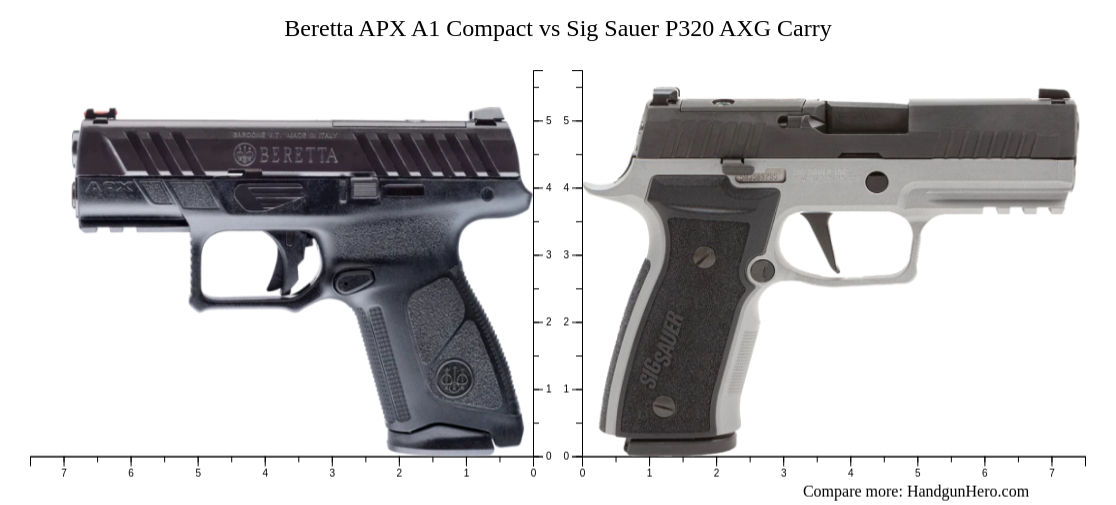 Beretta APX A1 Compact vs Sig Sauer P320 AXG Carry size comparison ...