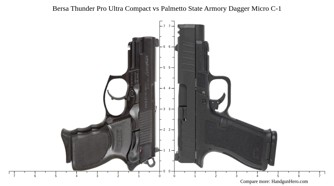 Bersa Thunder Pro Ultra Compact vs Palmetto State Armory Dagger Micro C ...