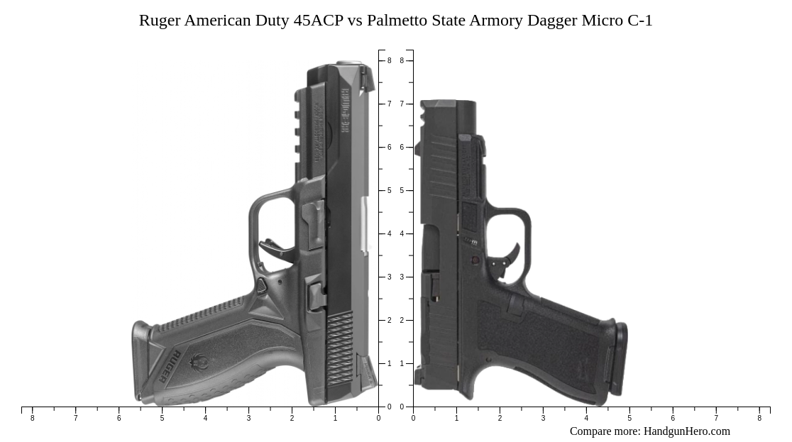 Ruger American Duty 45ACP vs Palmetto State Armory Dagger Micro C-1 ...