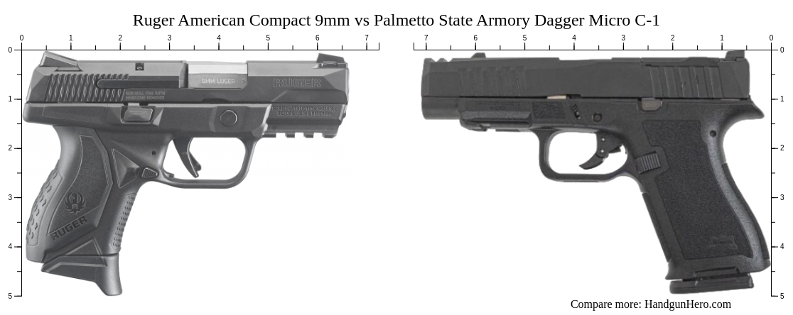 Ruger American Compact 9mm vs Palmetto State Armory Dagger Micro C-1 ...