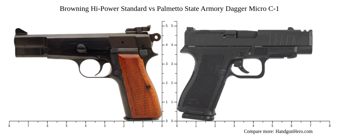 Browning Hi-Power Standard vs Palmetto State Armory Dagger Micro C-1 ...