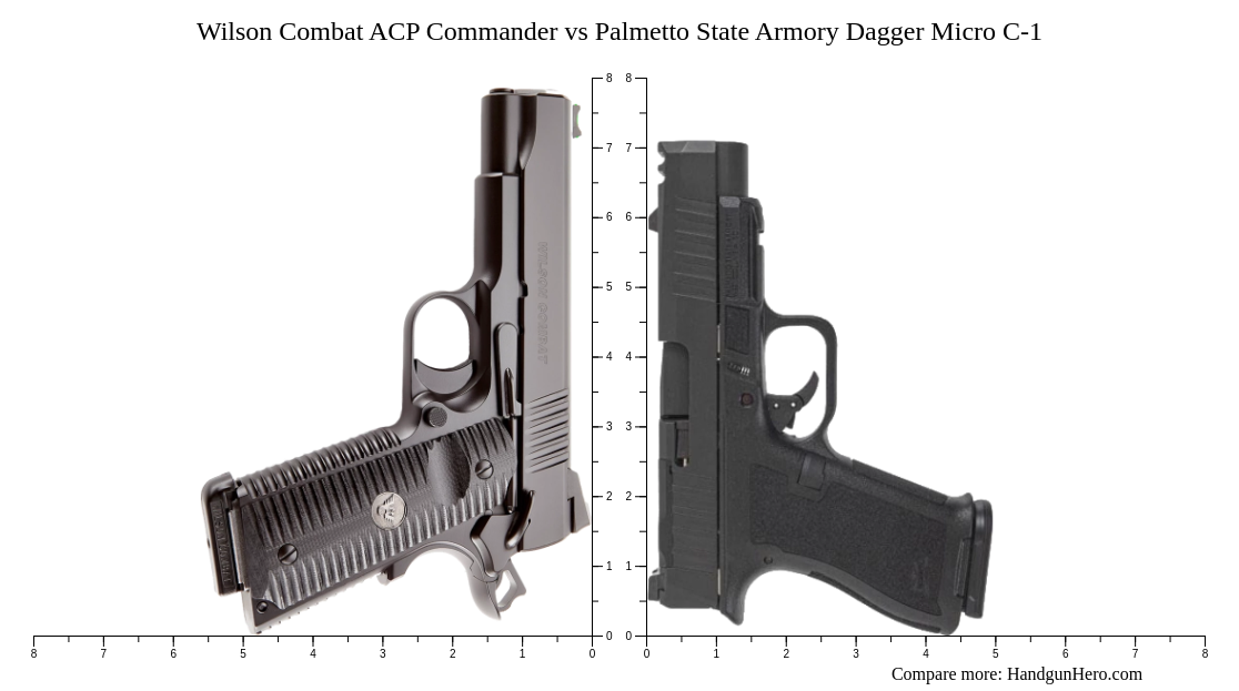 Wilson Combat ACP Commander vs Palmetto State Armory Dagger Micro C-1 ...