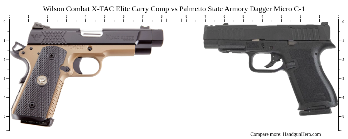 Wilson Combat X-TAC Elite Carry Comp vs Palmetto State Armory Dagger ...