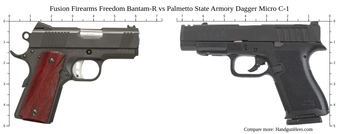 Fusion Firearms Freedom Bantam-R vs Palmetto State Armory Dagger Micro ...