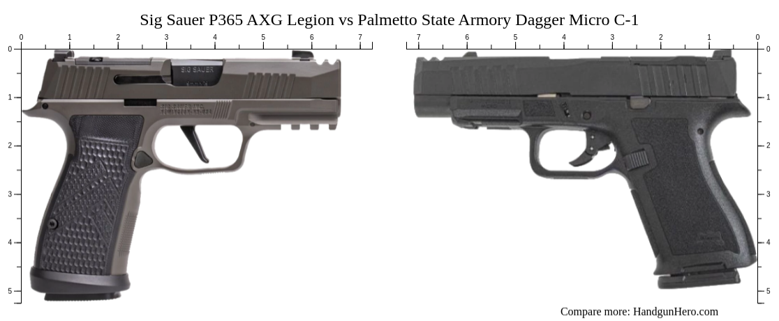 Sig Sauer P365 AXG Legion vs Palmetto State Armory Dagger Micro C-1 ...