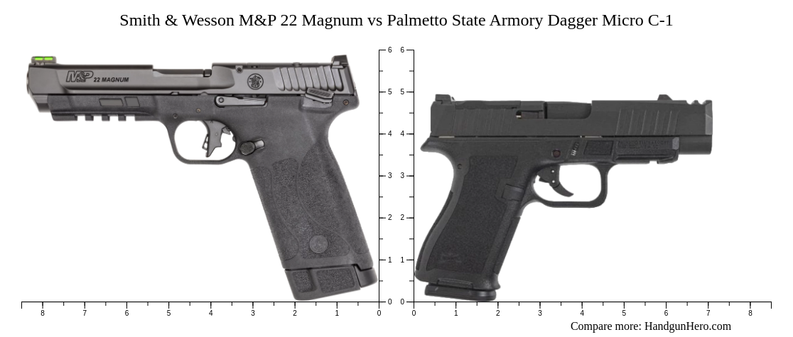 Smith & Wesson M&P 22 Magnum vs Palmetto State Armory Dagger Micro C-1 ...