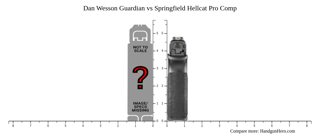 Dan Wesson Guardian vs Springfield Hellcat Pro Comp size comparison ...