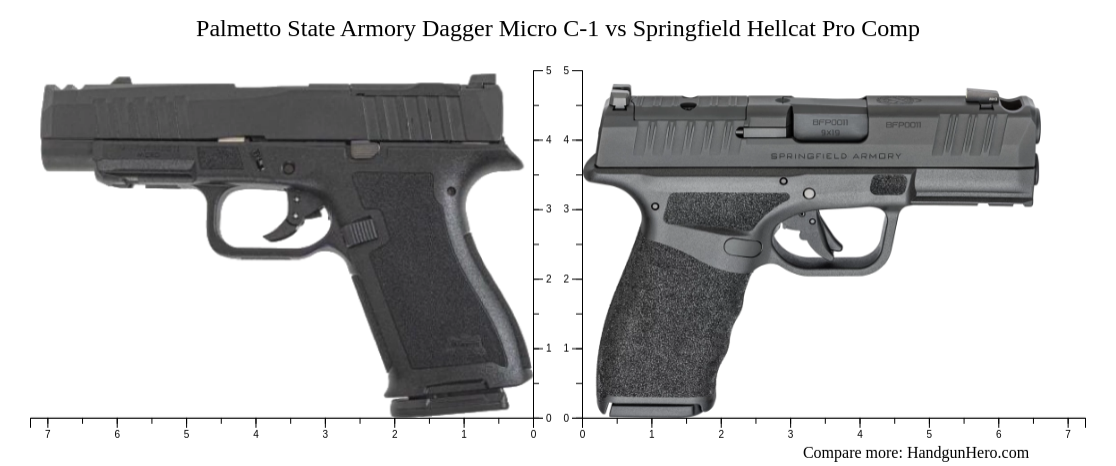Palmetto State Armory Dagger Micro C-1 vs Springfield Hellcat Pro Comp ...