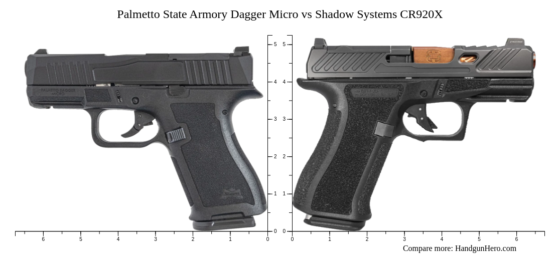 Palmetto State Armory Dagger Micro vs Shadow Systems CR920X size ...