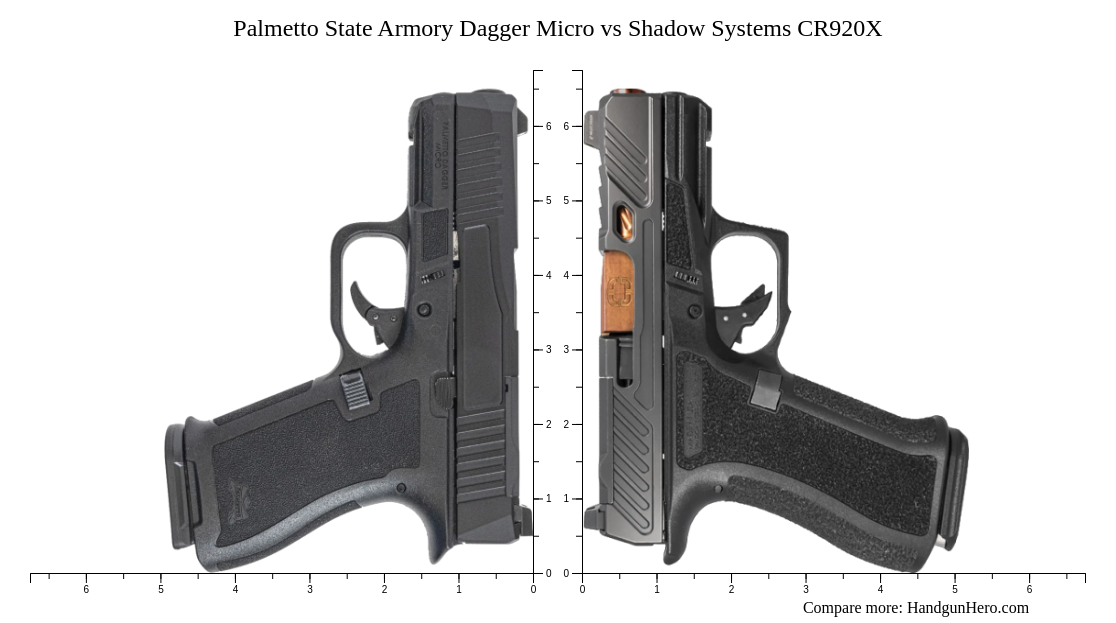 Palmetto State Armory Dagger Micro vs Shadow Systems CR920X size ...