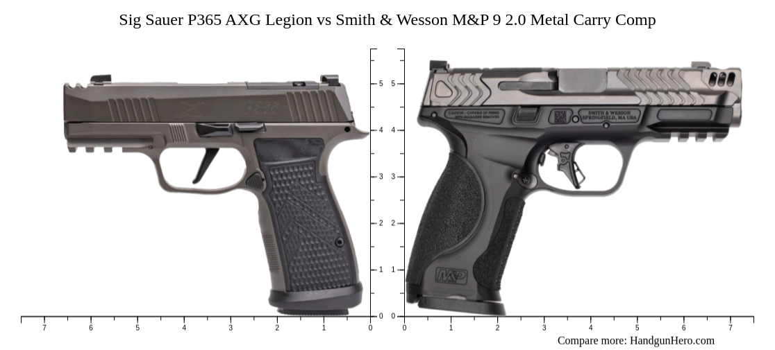 Sig Sauer P365 AXG Legion vs Smith & Wesson M&P 9 2.0 Metal Carry Comp ...