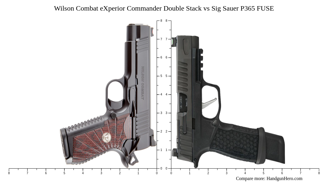 Wilson Combat eXperior Commander Double Stack vs Sig Sauer P365 FUSE ...