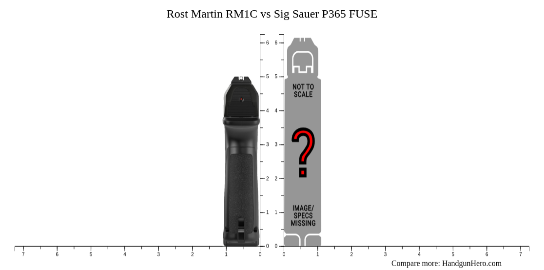 Rost Martin RM1C vs Sig Sauer P365 FUSE size comparison | Handgun Hero