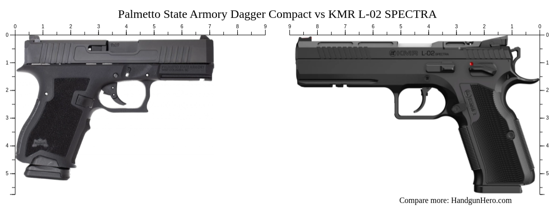 Palmetto State Armory Dagger Compact vs KMR L-02 SPECTRA size ...