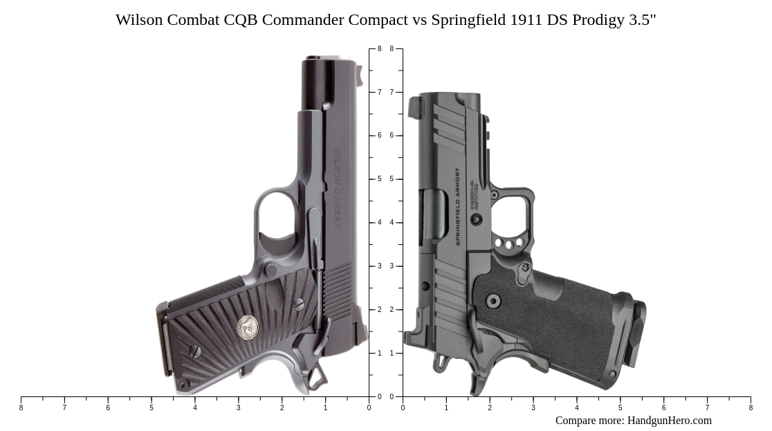 Wilson Combat CQB Commander Compact vs Springfield 1911 DS Prodigy 3.5 ...
